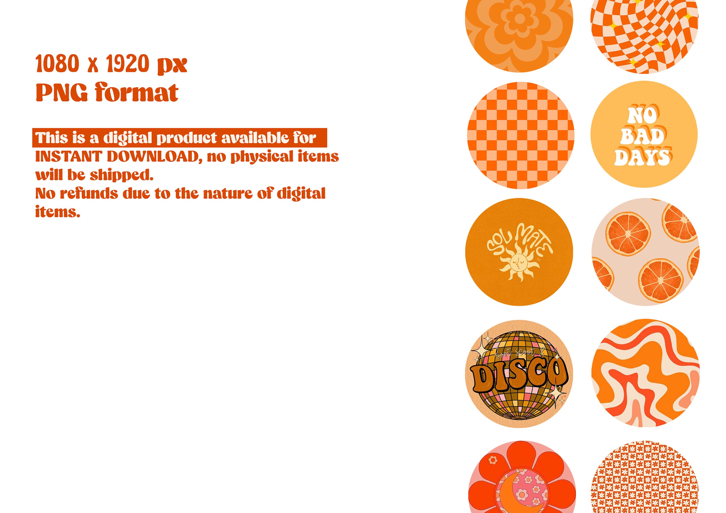 45 Retro Instagram Highlight Cover Icons, Groovy Highlight Covers ...