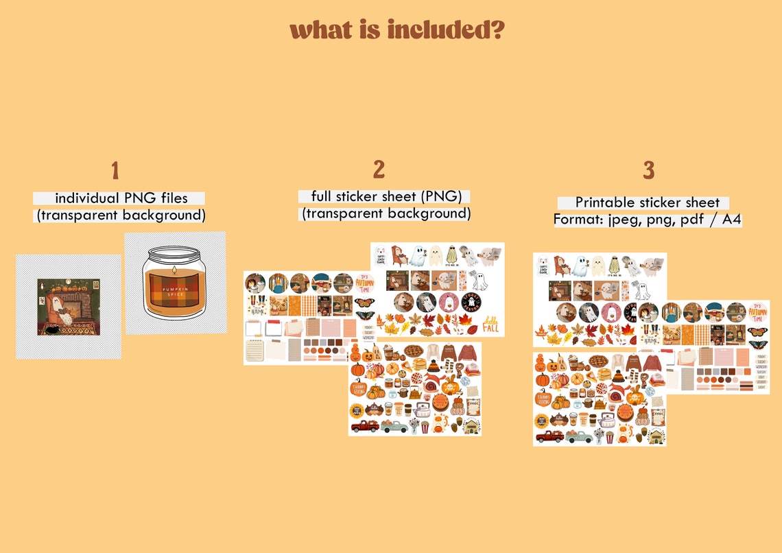 Warm and Cozy Digital Stickers/ Cozy Autumn Digital Stickers / Digital ...