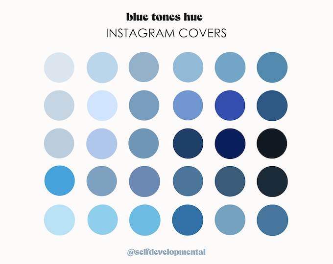 30 Blue Tones Instagram Highlight Covers, Shades of Blue Instagram ...
