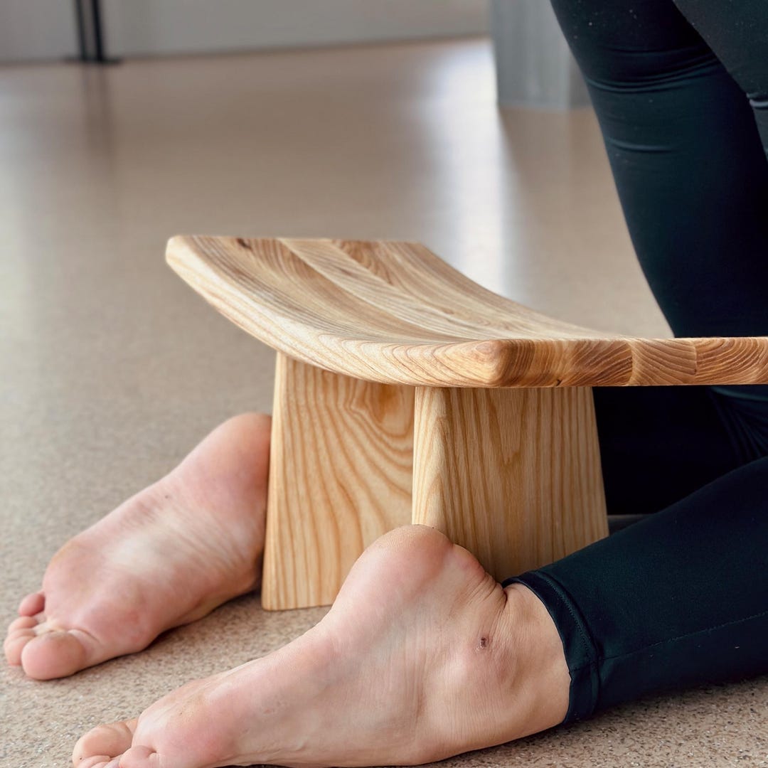 Ergonomic Meditation Bench, Low Seat Prayer Stool, Wooden Meditation ...