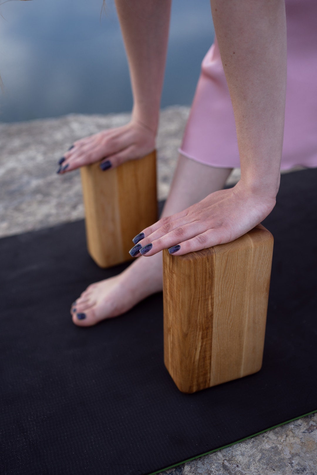 Yoga Accessories, Walnut Yoga Block, Custom Wooden Yoga Block, Fitness ...