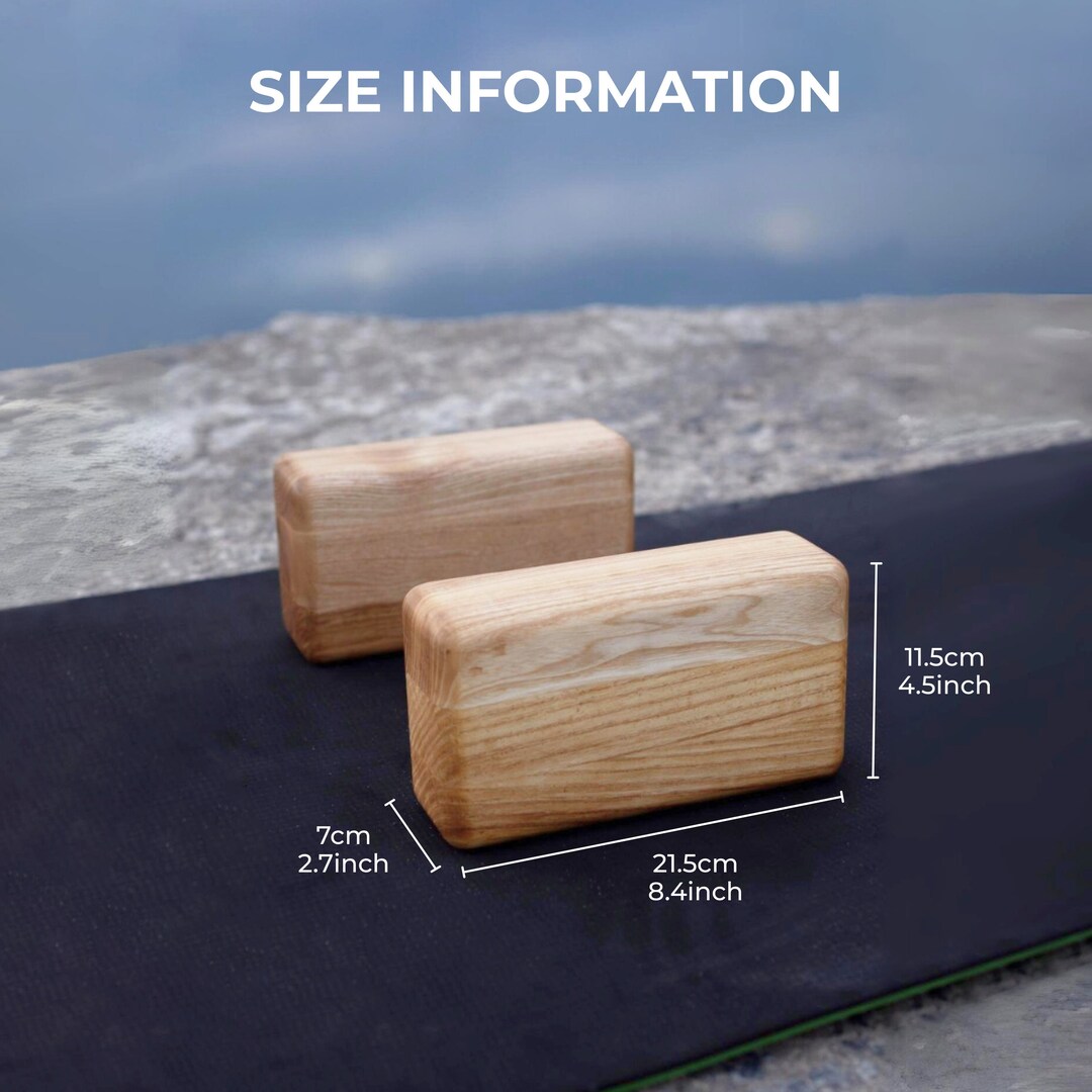 Yoga Blocks Set, Yoga Kit, Yoga Gift, Wooden Yoga Brick Set of 2, Yoga ...