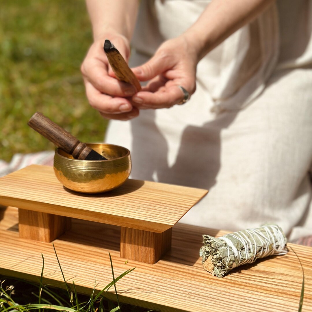 Japanese Table, Zen Altar, Wooden Laptop Table, Wooden Prayer/pooja ...