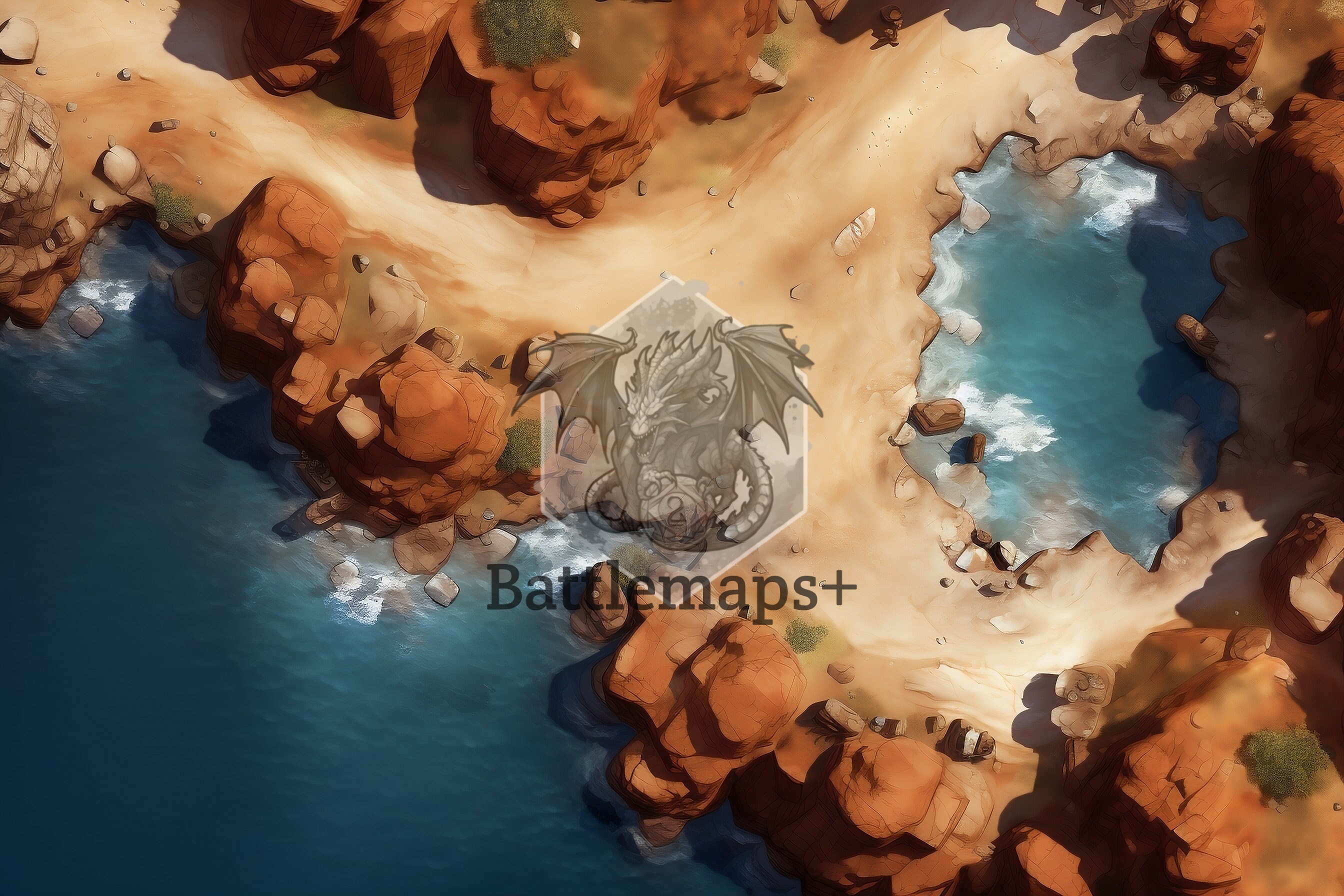 Desert Coasts: X30 Digital Battlemaps Dnd Battle Map Dnd - Etsy