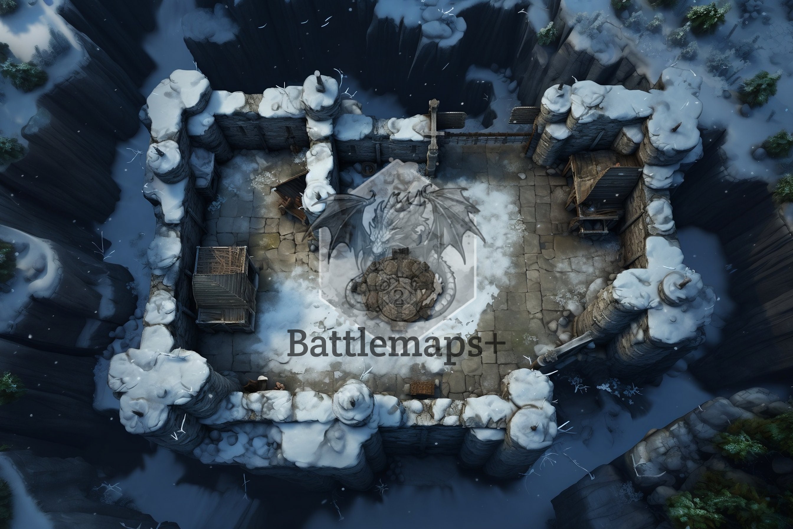 Frozen Ruins: X34 Digital Battlemaps Dnd Battle Map Dnd - Etsy