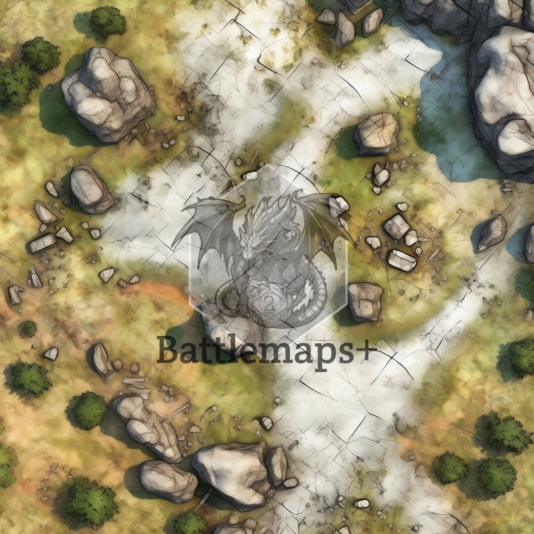 Rocky Terrain: X1 Digital Battlemap Dnd Battle Map D&D - Etsy