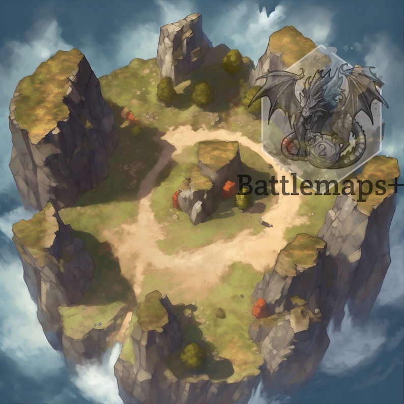 Floating Island: X1 Digital Battlemap, Dnd Battle Map, D&D, Dungeons ...