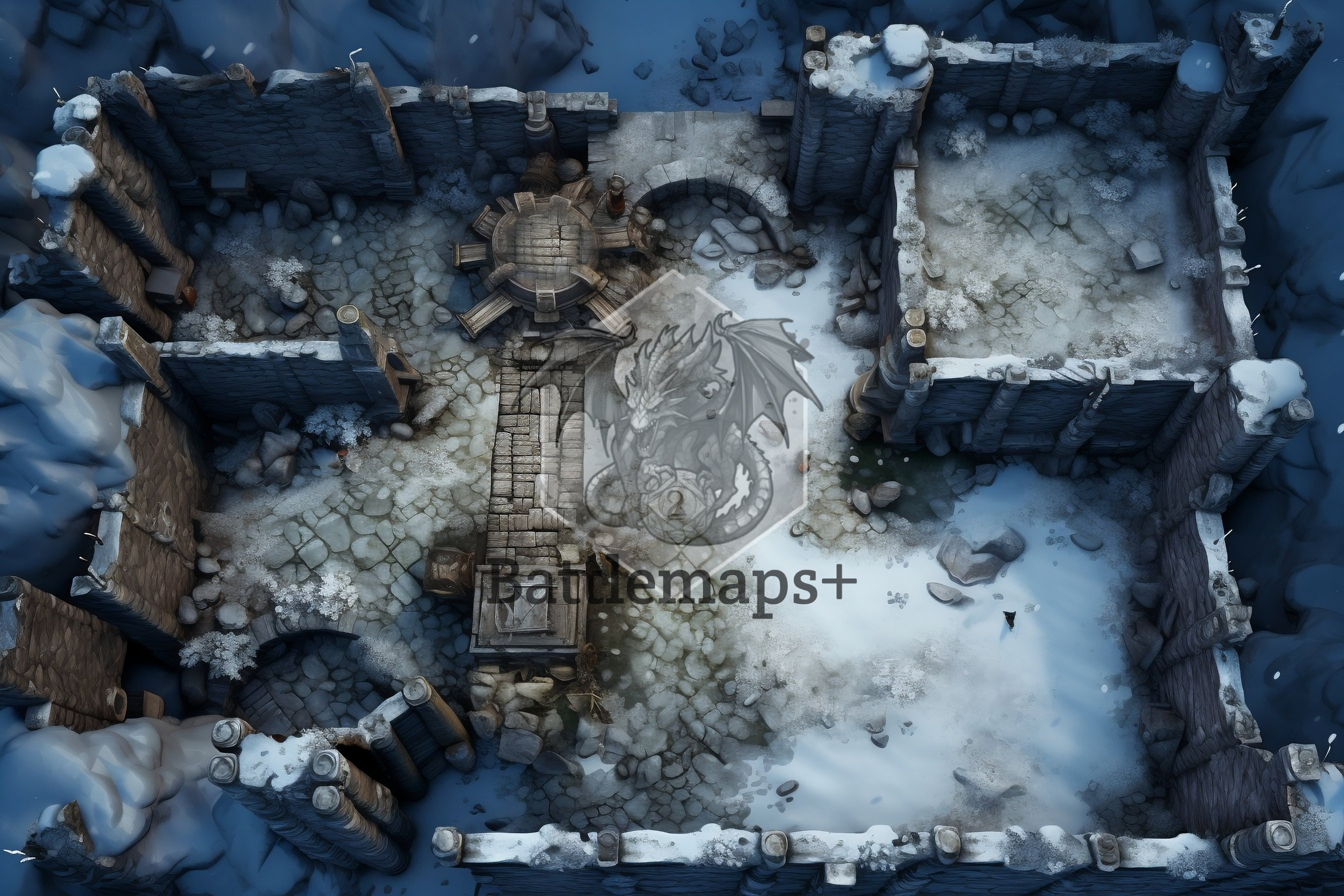 Frozen Ruins: X34 Digital Battlemaps Dnd Battle Map Dnd - Etsy