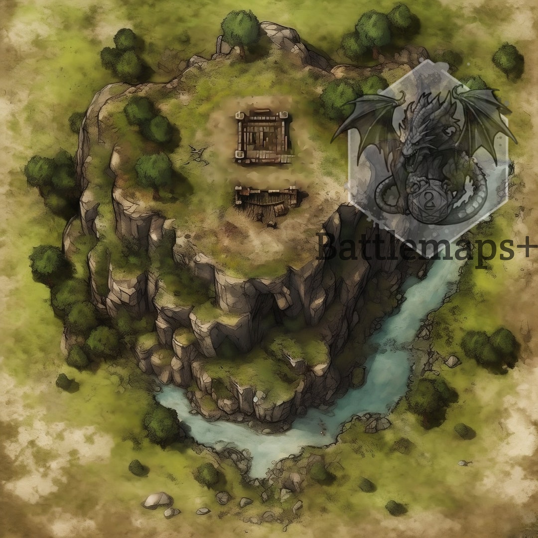 Hilltop Ruins: X1 Digital Battlemap Dnd Battle Map D&D - Etsy