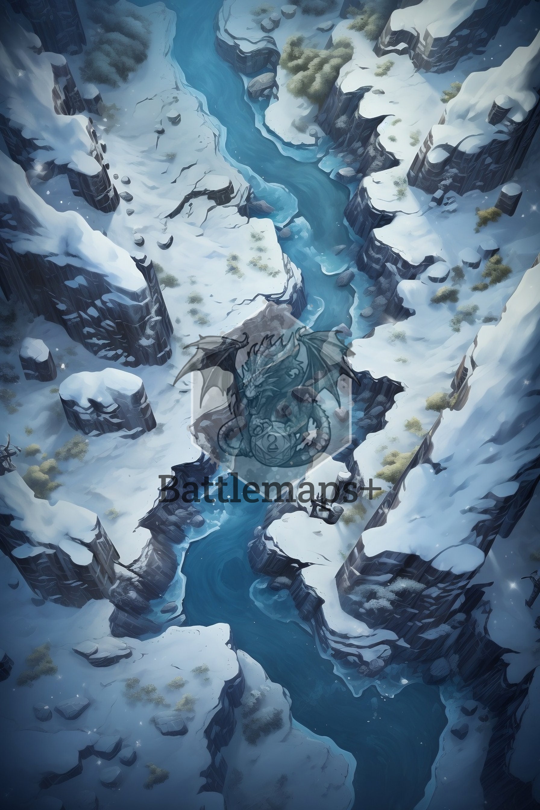 Frozen Canyons: X10 Digital Battlemaps Dnd Battle Map Dnd - Etsy