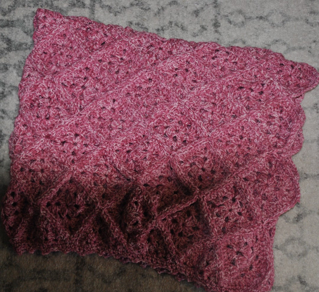 Diagonal Granny Square Afghan - Etsy