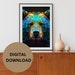 Spectral Glass Bear AI Art Forest Animal Luminous Instant Download - Etsy