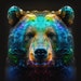 Spectral Glass Bear AI Art Forest Animal Luminous Instant Download - Etsy