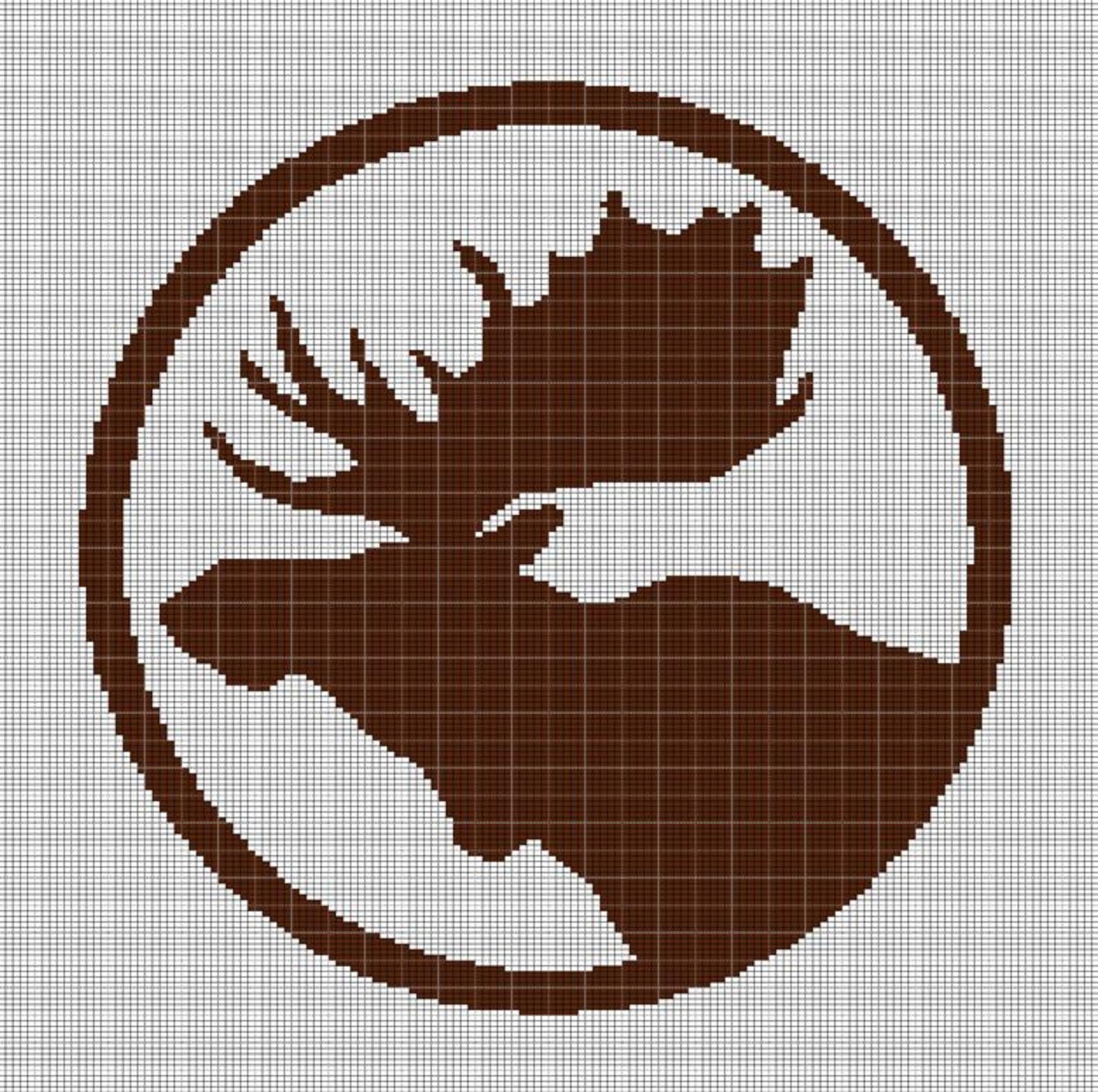 Moose 5 Crochet Afghan Pattern Graph - Etsy