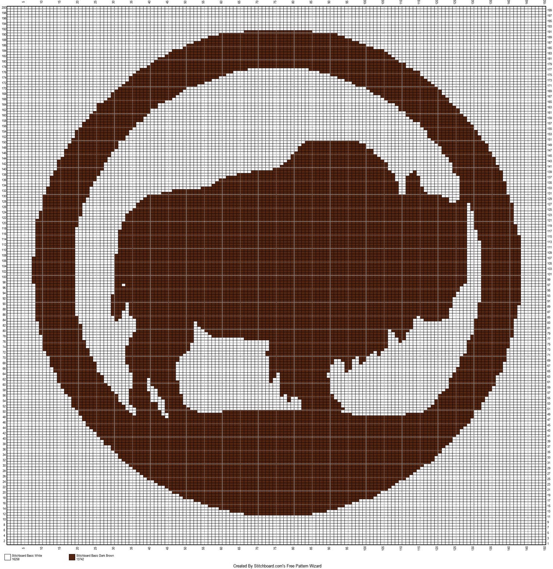Bison 2 Crochet Afghan Pattern Graph - Etsy
