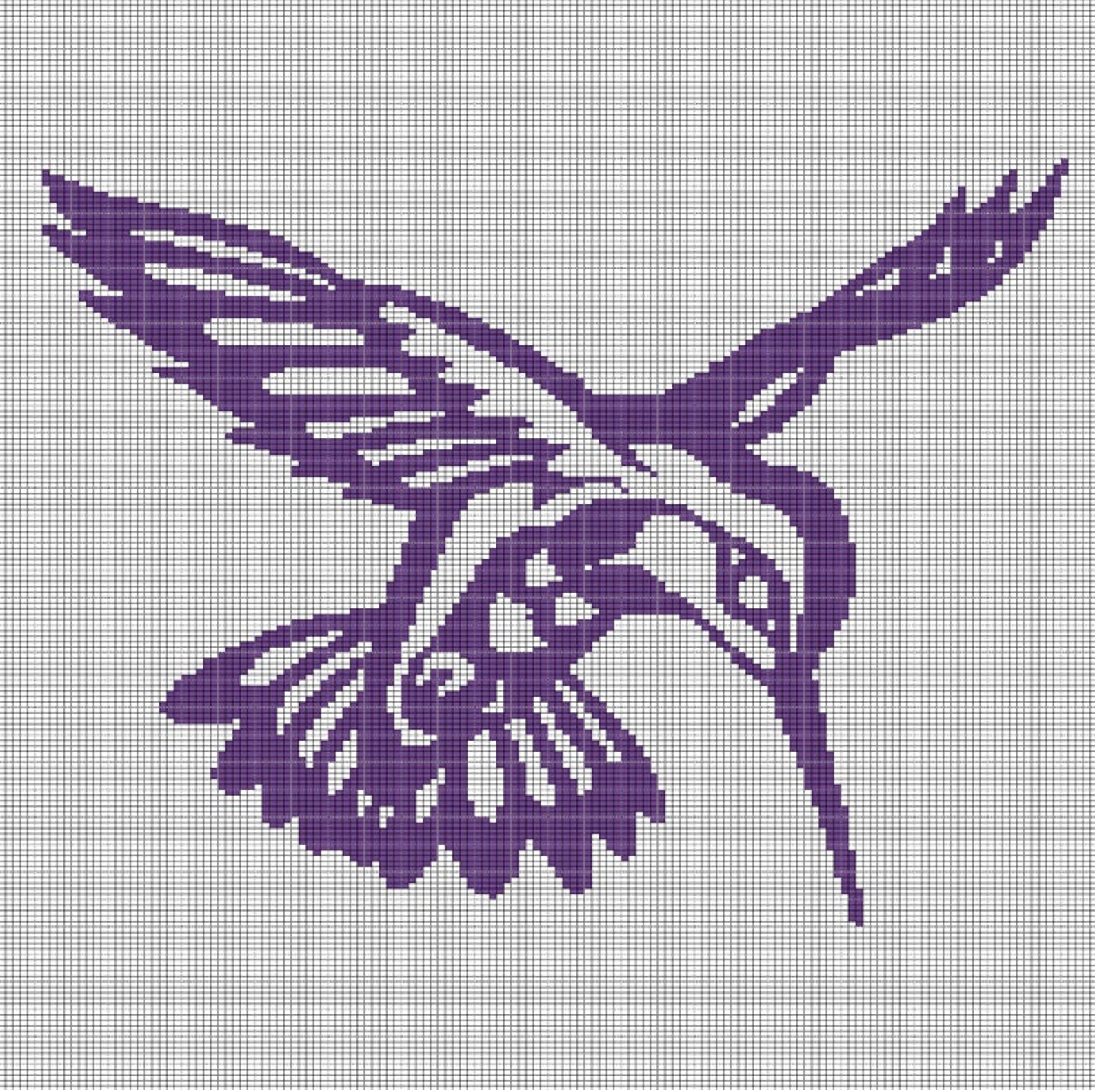 Hummingbird 8 Crochet Afghan Pattern Graph - Etsy