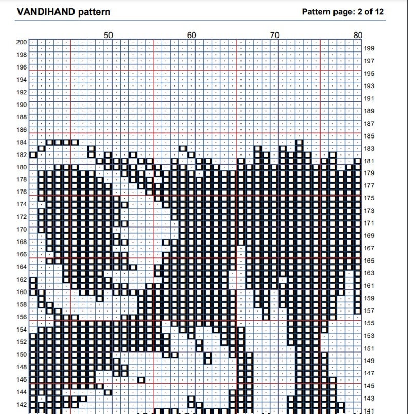 Raccoon 4 Crochet Afghan Pattern Graph - Etsy