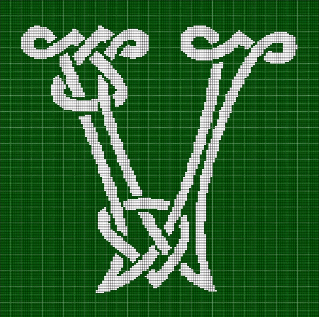 Celtic V Crochet Afghan Pattern Graph - Etsy