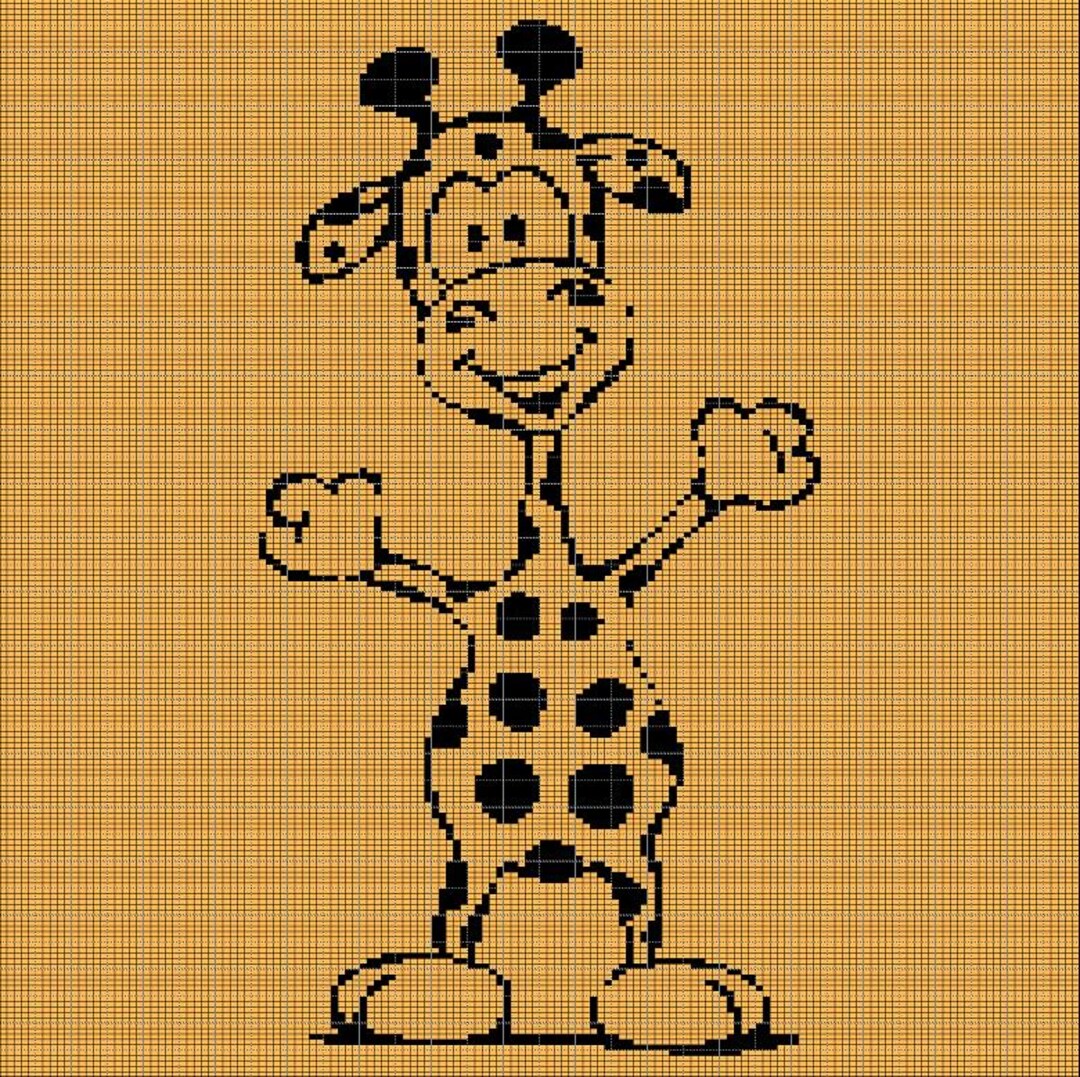 Little Giraffe Crochet Afghan Pattern Graph - Etsy