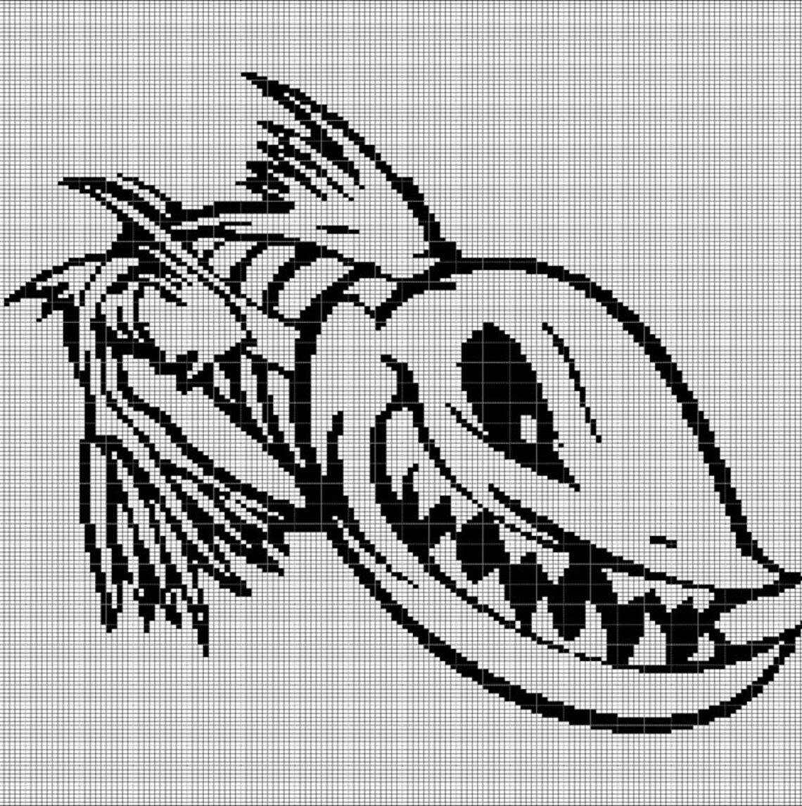 Fish Skeleton 2 Crochet Afghan Pattern Graph - Etsy