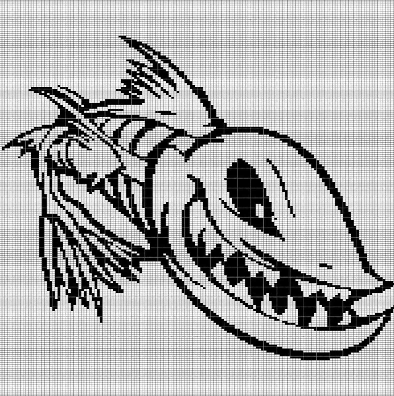 Fish Skeleton 2 Crochet Afghan Pattern Graph - Etsy