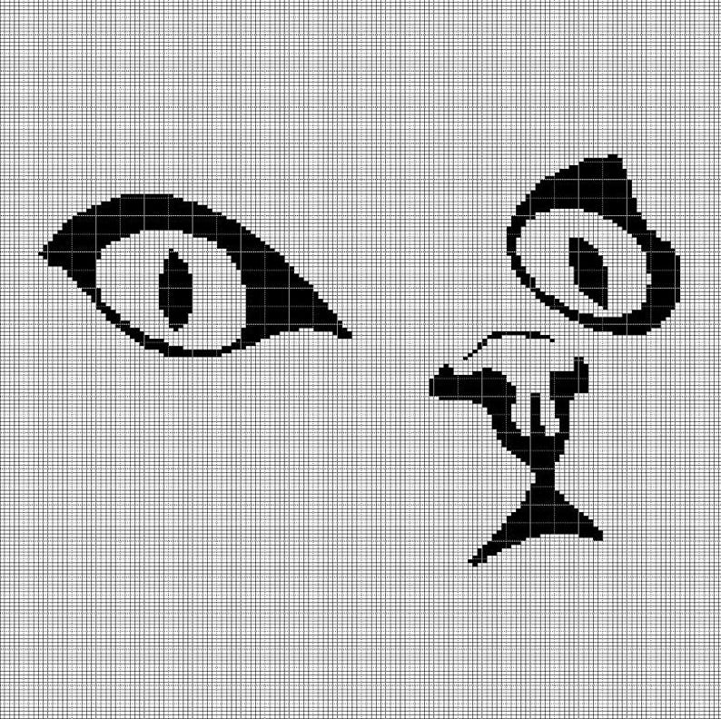 Cat Face Crochet Afghan Pattern Graph - Etsy