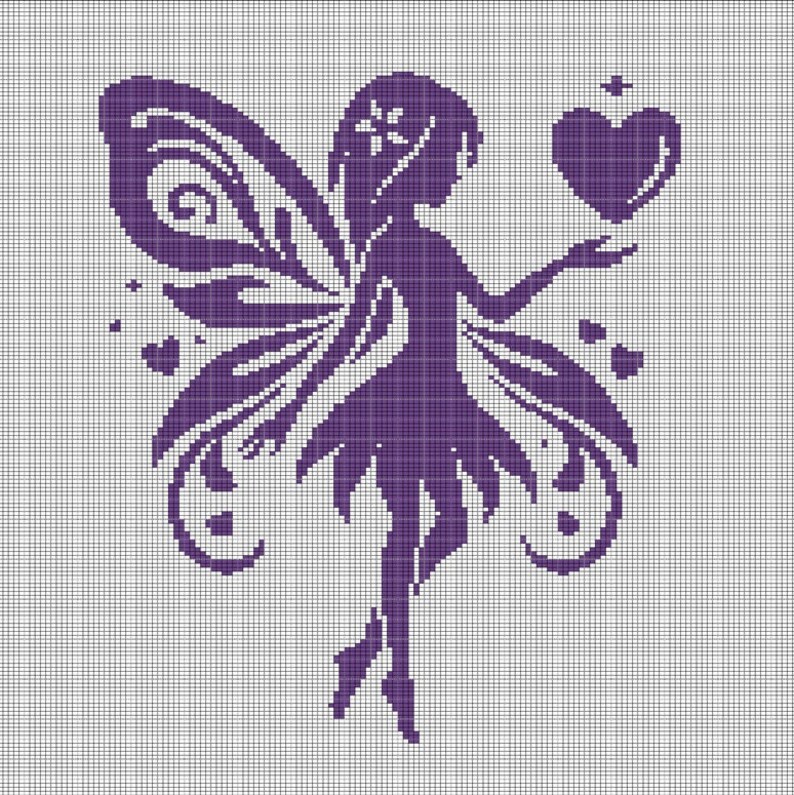 Fairy 3 Crochet Afghan Pattern Graph - Etsy