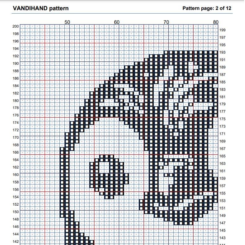 Penguin 7 Crochet Afghan Pattern Graph - Etsy