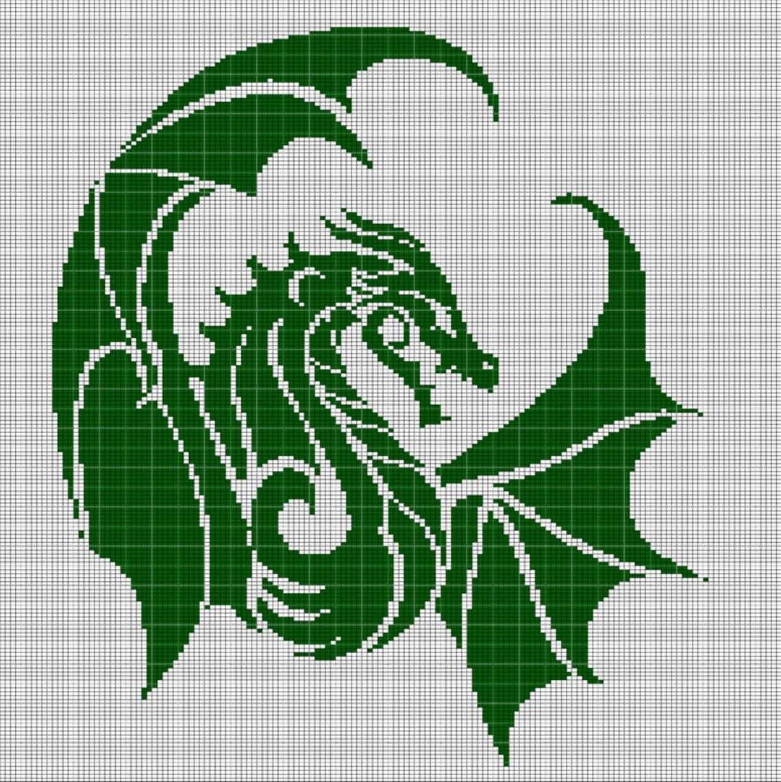 Dragon 17 Crochet Afghan Pattern Graph - Etsy