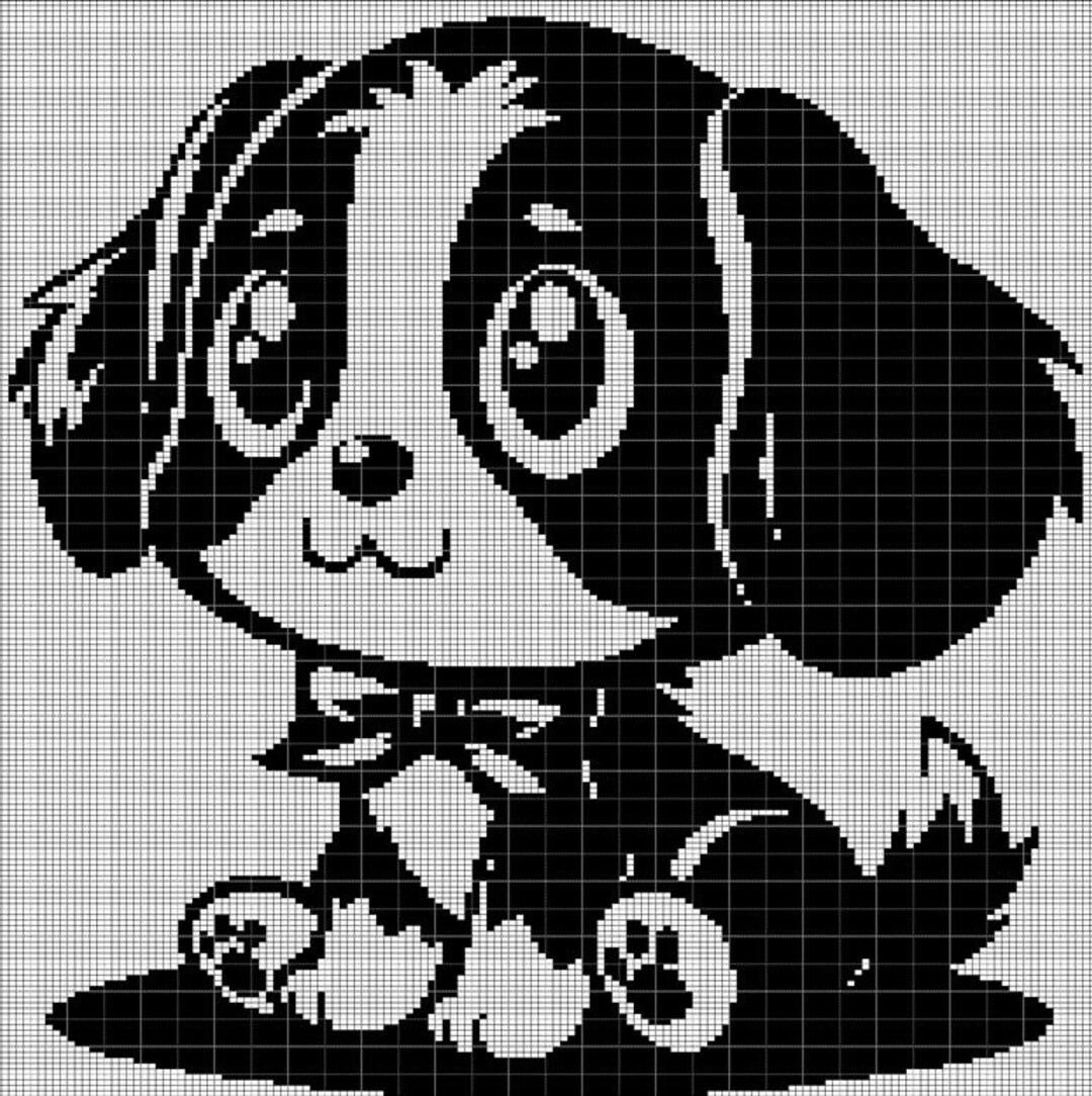 Little Dog 10 Crochet Afghan Pattern Graph - Etsy