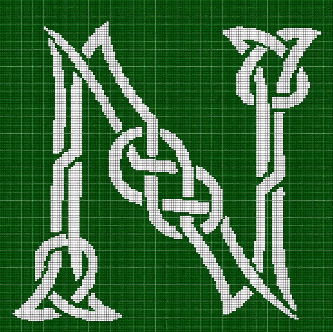 Celtic N Crochet Afghan Pattern Graph - Etsy