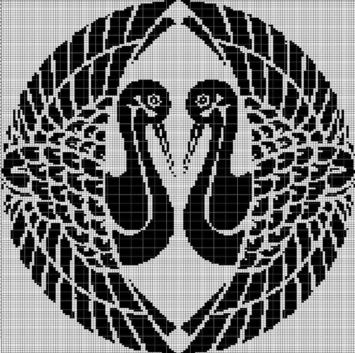 Cranes Crochet Afghan Pattern Graph - Etsy