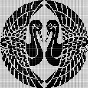 Cranes Crochet Afghan Pattern Graph - Etsy