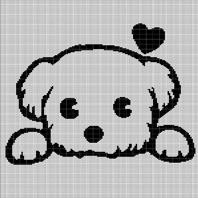 Sweet Puppy Crochet Afghan Pattern Graph - Etsy