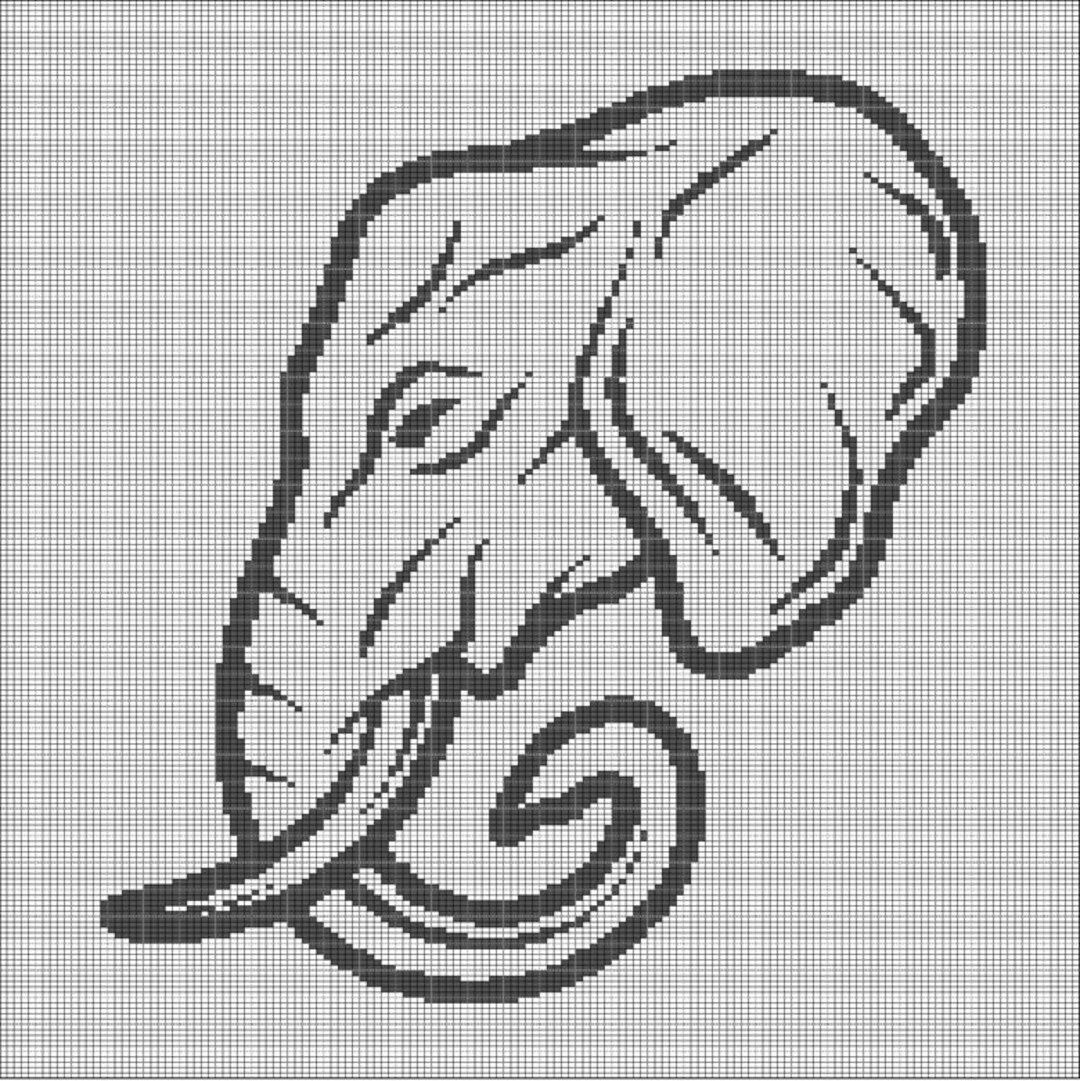Elephant Head 6 Crochet Afghan Pattern Graph - Etsy