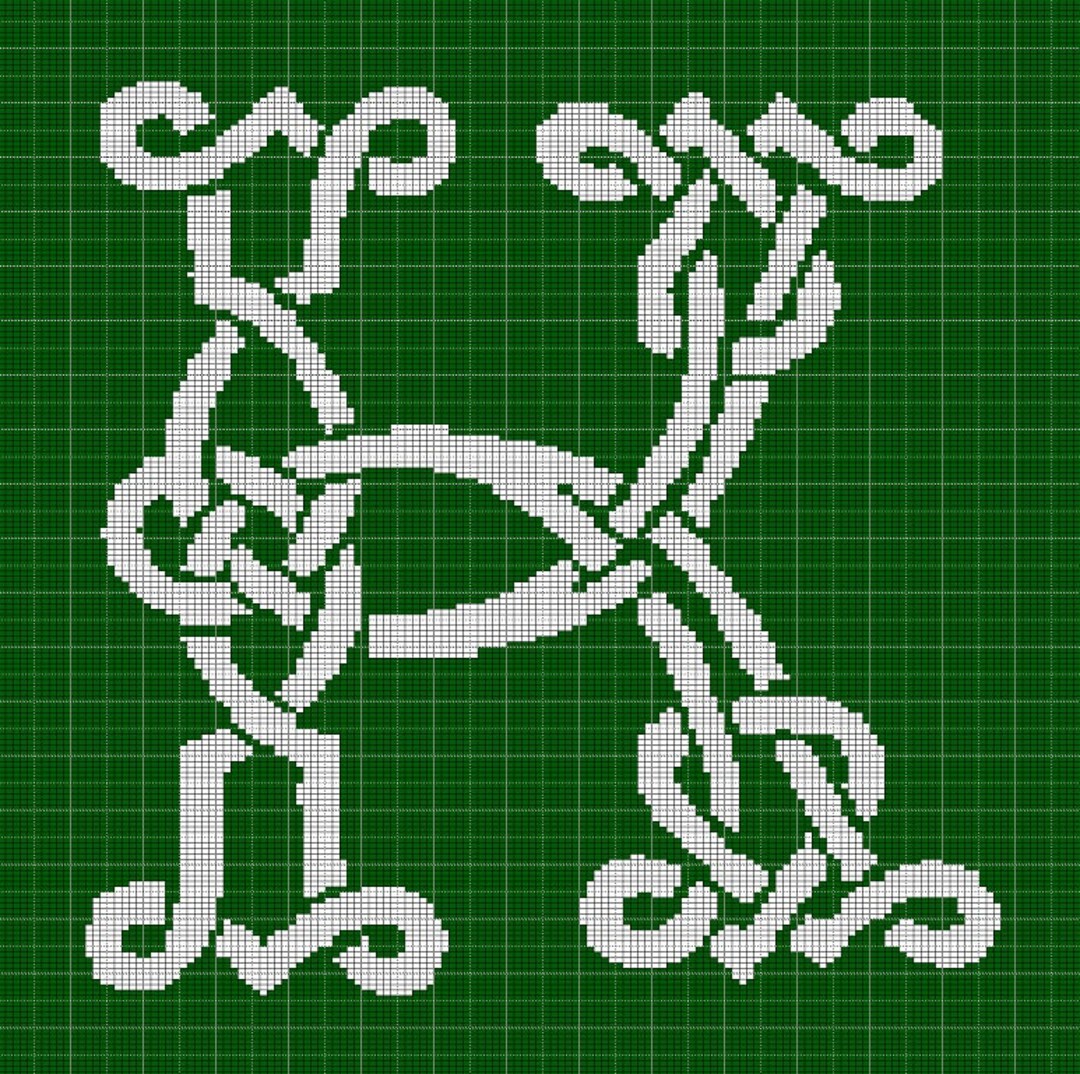 Celtic K Crochet Afghan Pattern Graph - Etsy