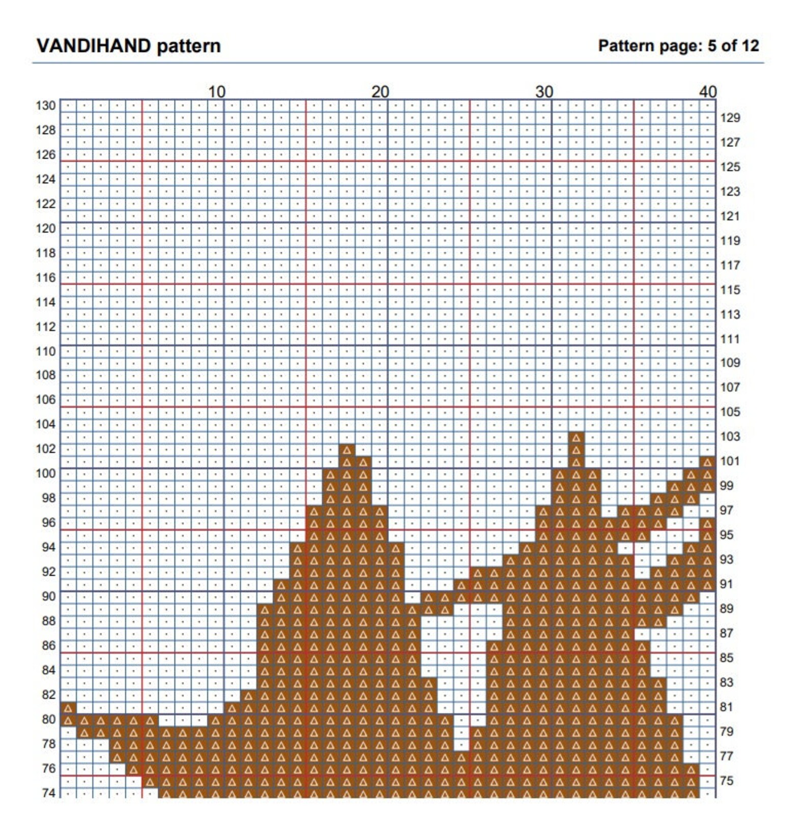 Deer 9 Crochet Afghan Pattern Graph - Etsy