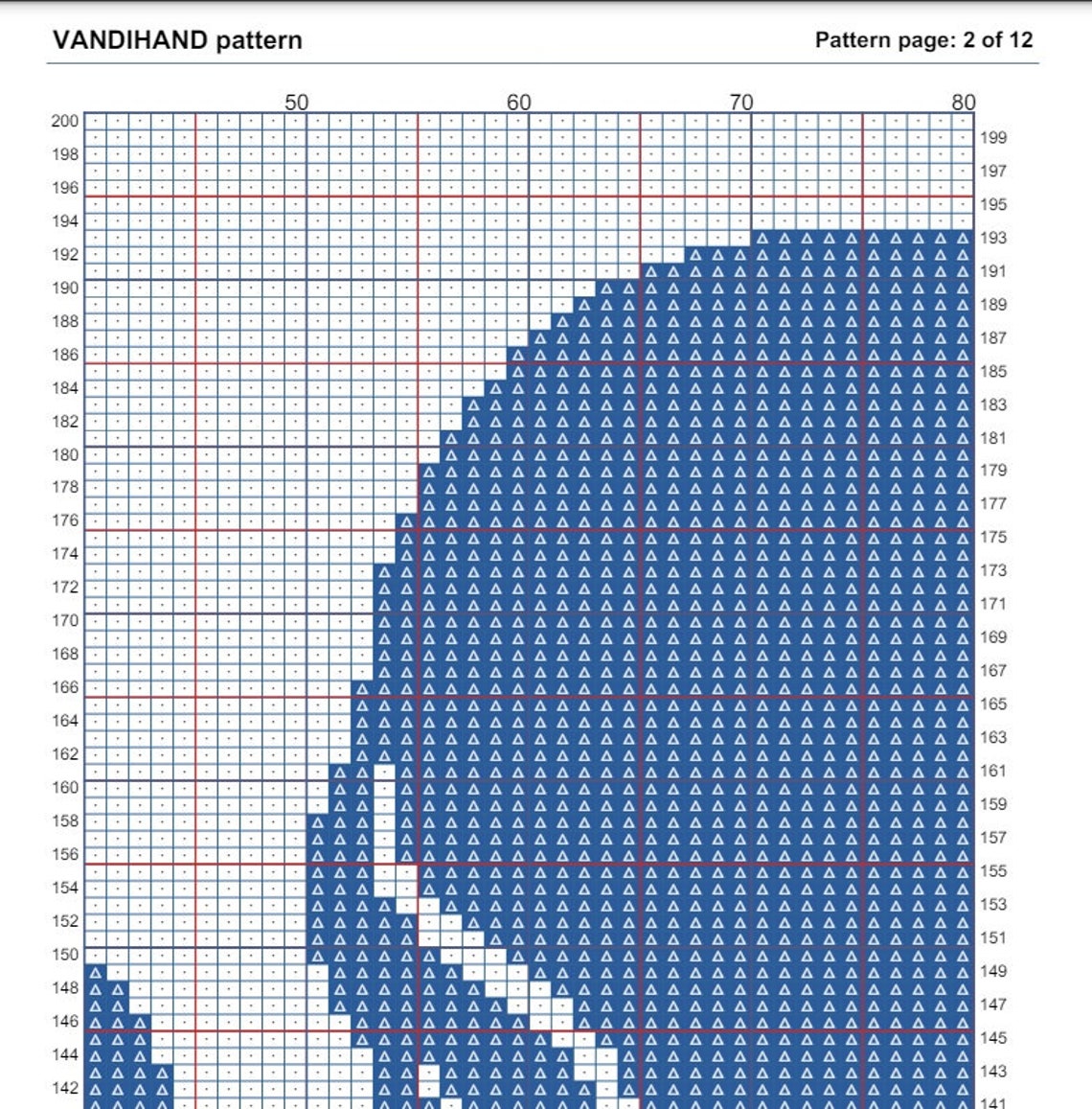 Octopus 5 Crochet Afghan Pattern Graph - Etsy