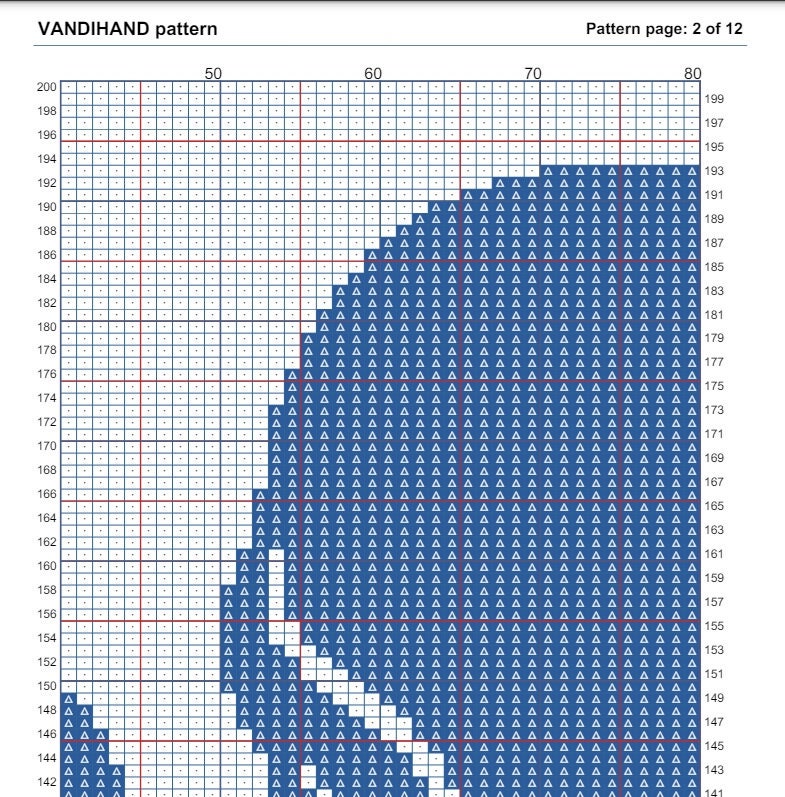 Octopus 5 Crochet Afghan Pattern Graph - Etsy