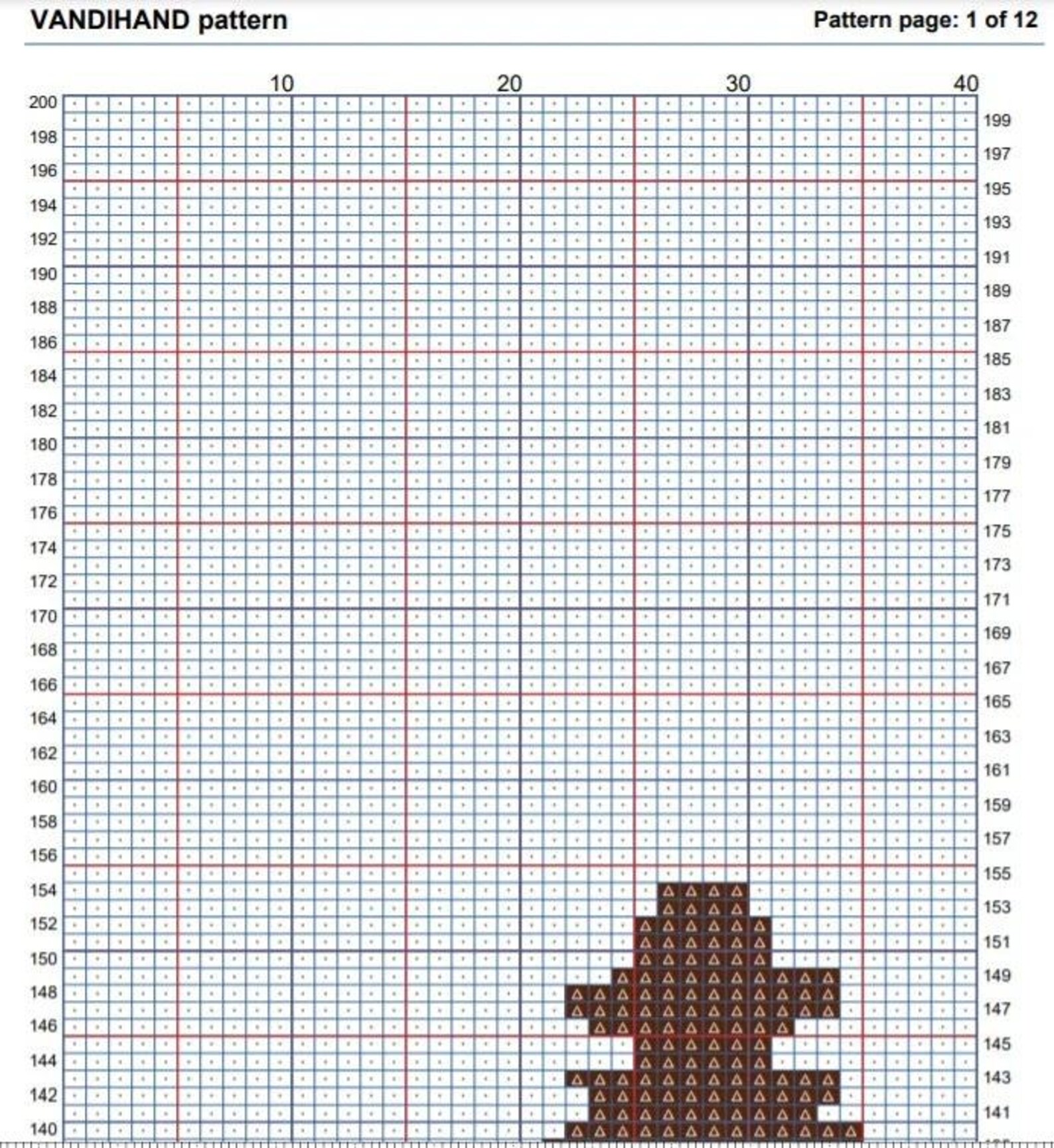 Cowboys Crochet Afghan Pattern Graph - Etsy