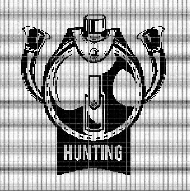 Hunting 2 Crochet Afghan Pattern Graph - Etsy