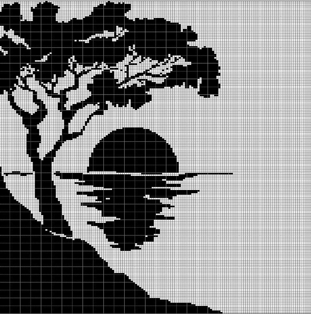 Landscape 3 Crochet Afghan Pattern Graph - Etsy