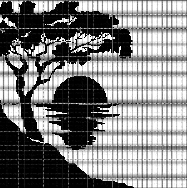 Landscape 3 Crochet Afghan Pattern Graph - Etsy