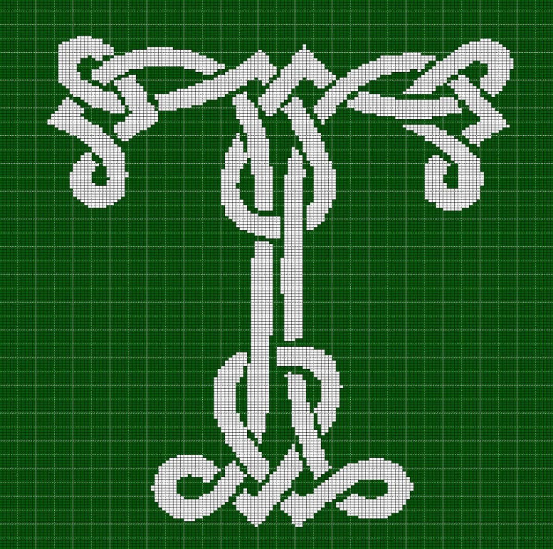 Celtic T Crochet Afghan Pattern Graph - Etsy