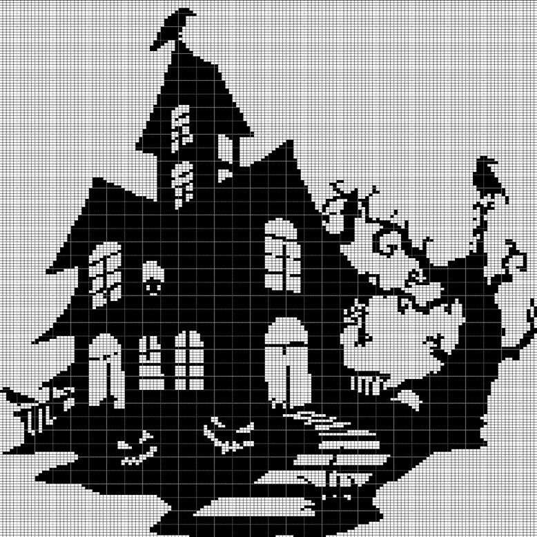 Haunted House 2 Crochet Afghan Pattern Graph - Etsy