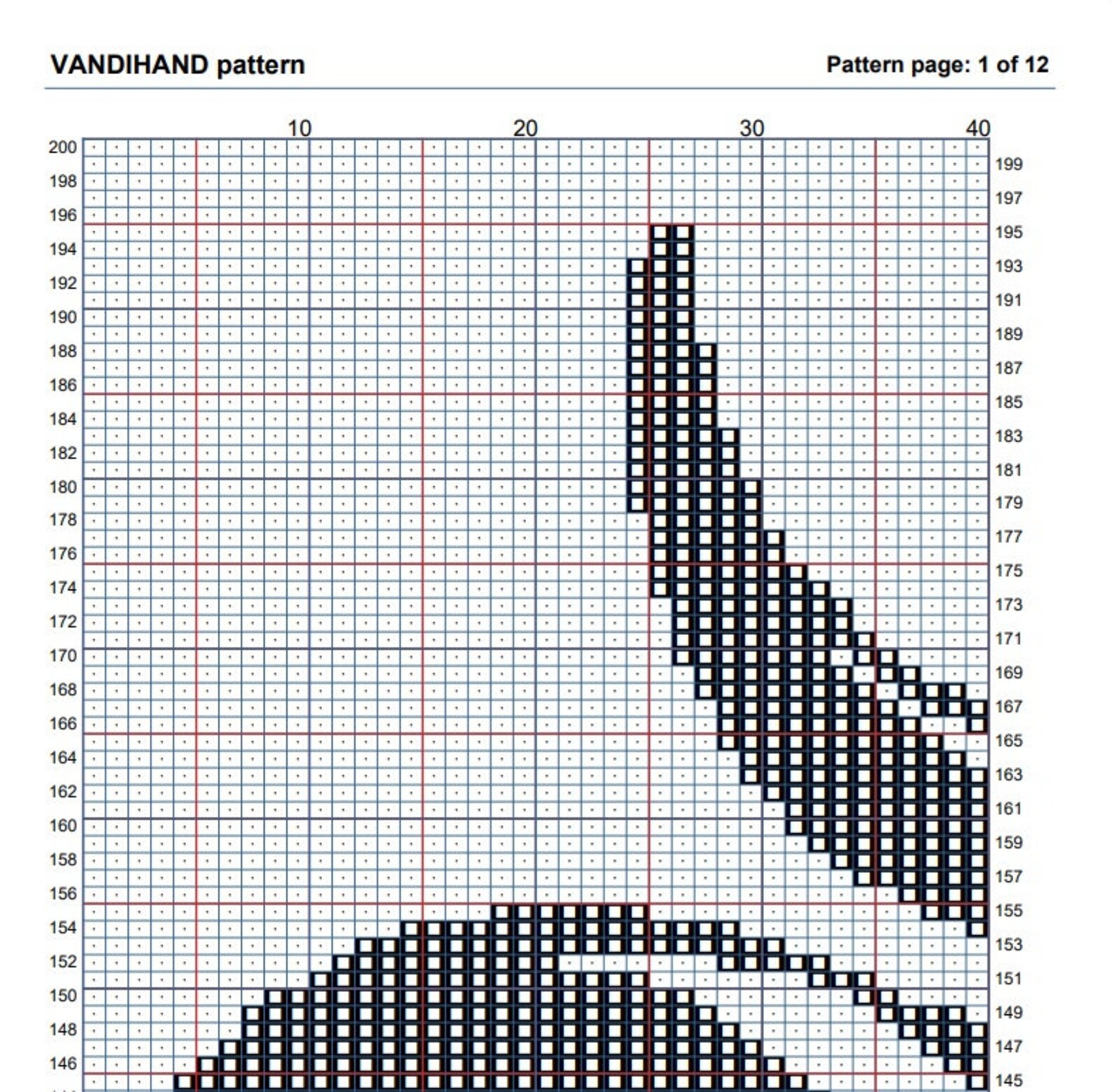 Cow Head 6 Crochet Afghan Pattern Graph - Etsy