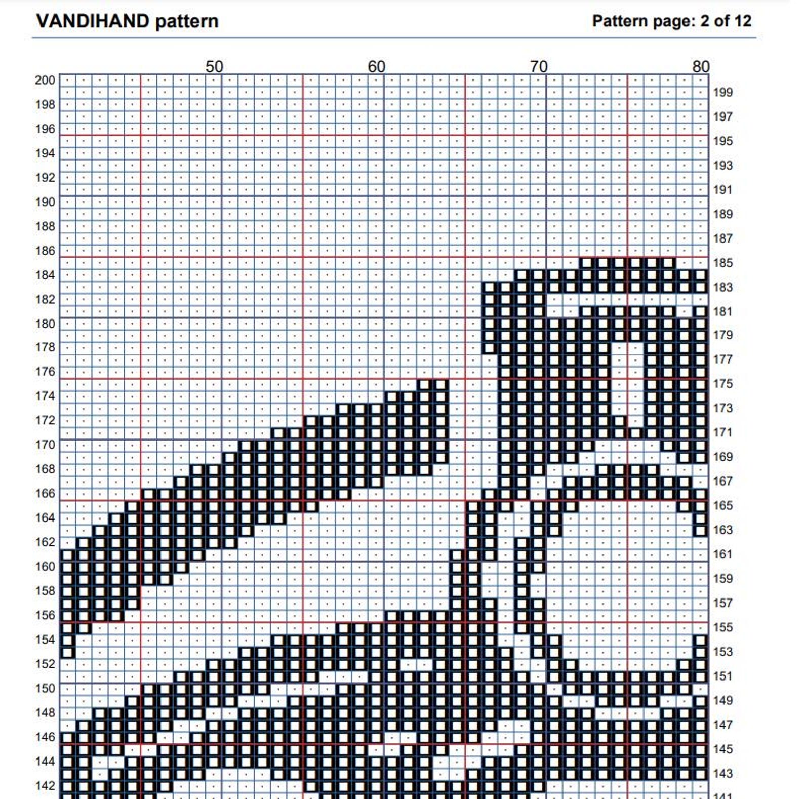 Train 7 Crochet Afghan Pattern Graph - Etsy