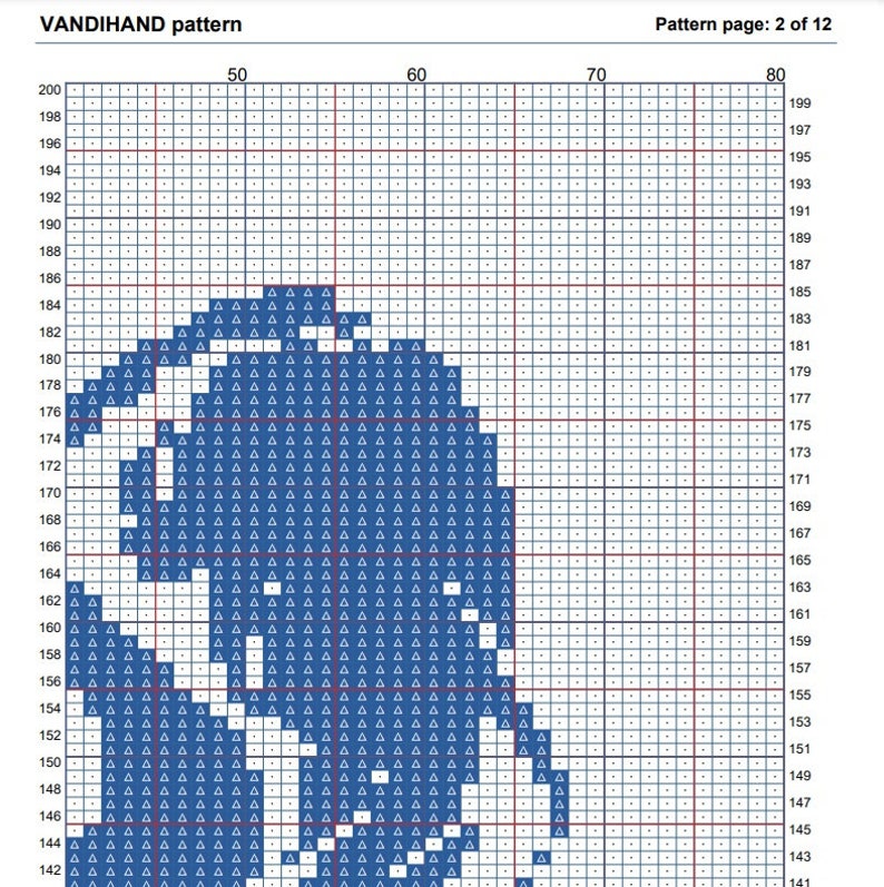 Mermaid 10 Crochet Afghan Pattern Graph - Etsy