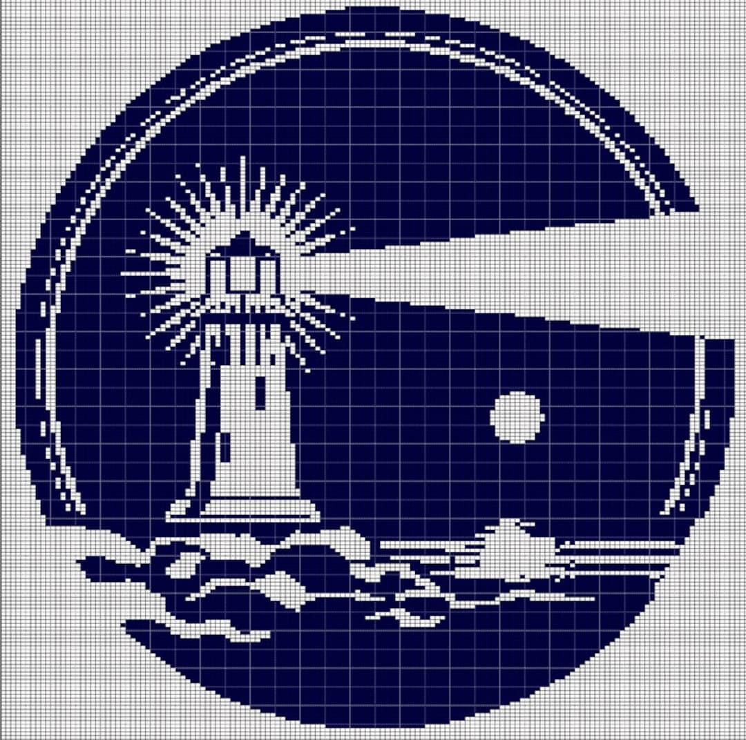 Lighthouse 2 Crochet Afghan Pattern Graph - Etsy