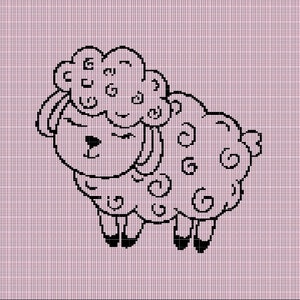 Little Sheep Crochet Afghan Pattern Graph - Etsy